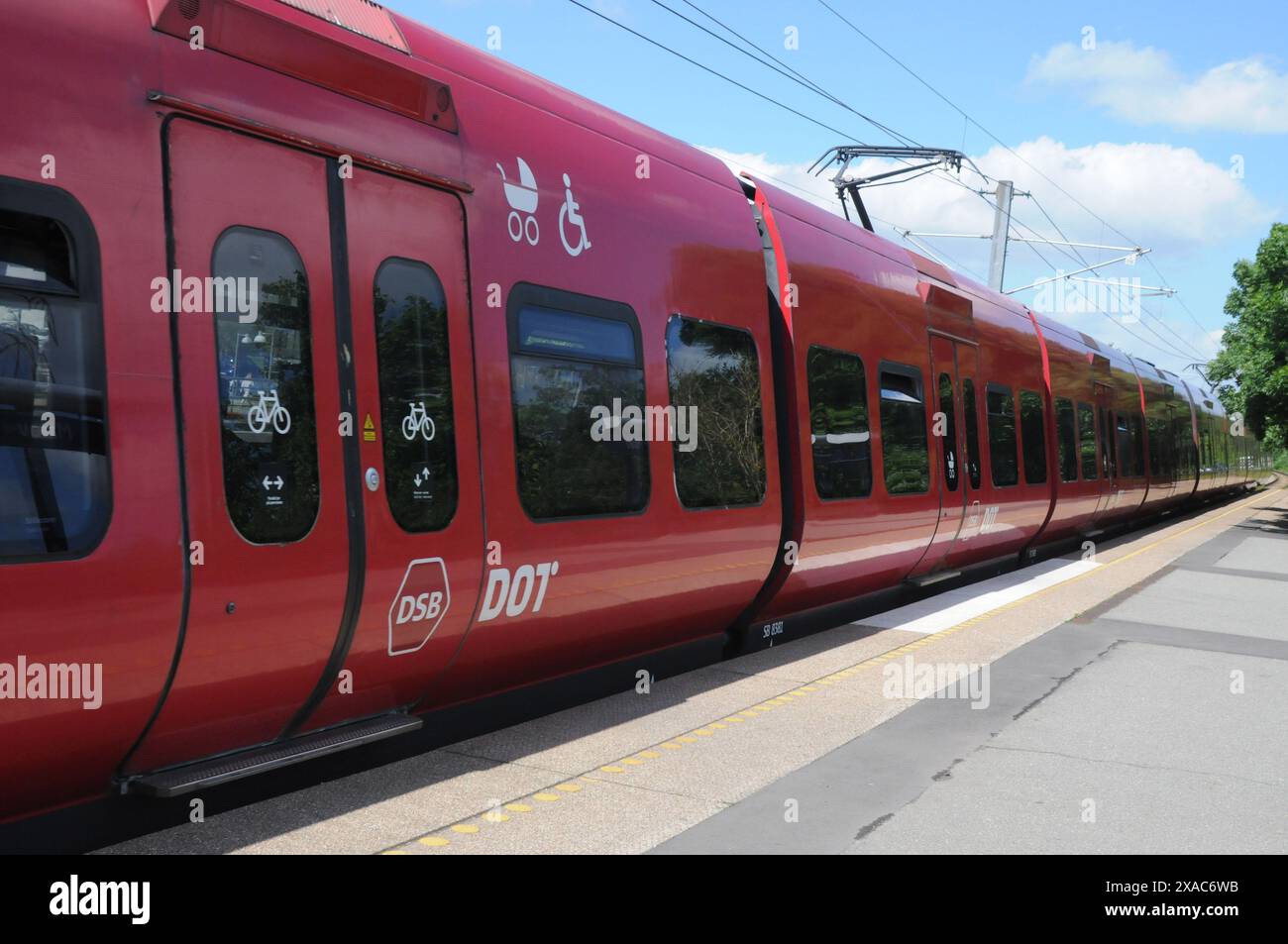 Copenhagen/ Denmark/05 jUNE 2024/Daniosh local train dsb is part of ...