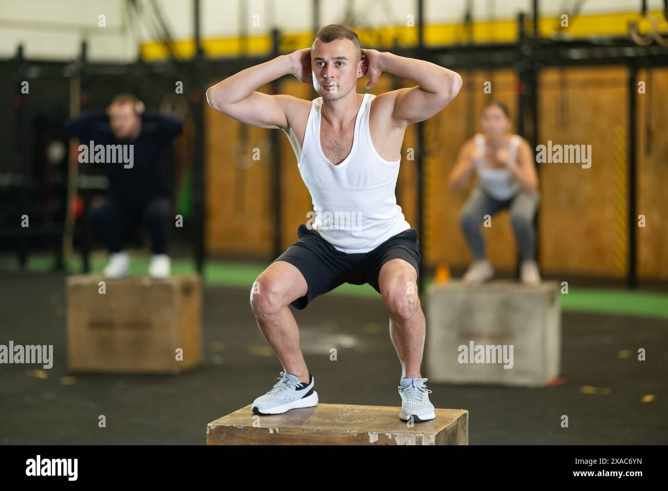 Box step workout hi-res stock photography and images - Alamy