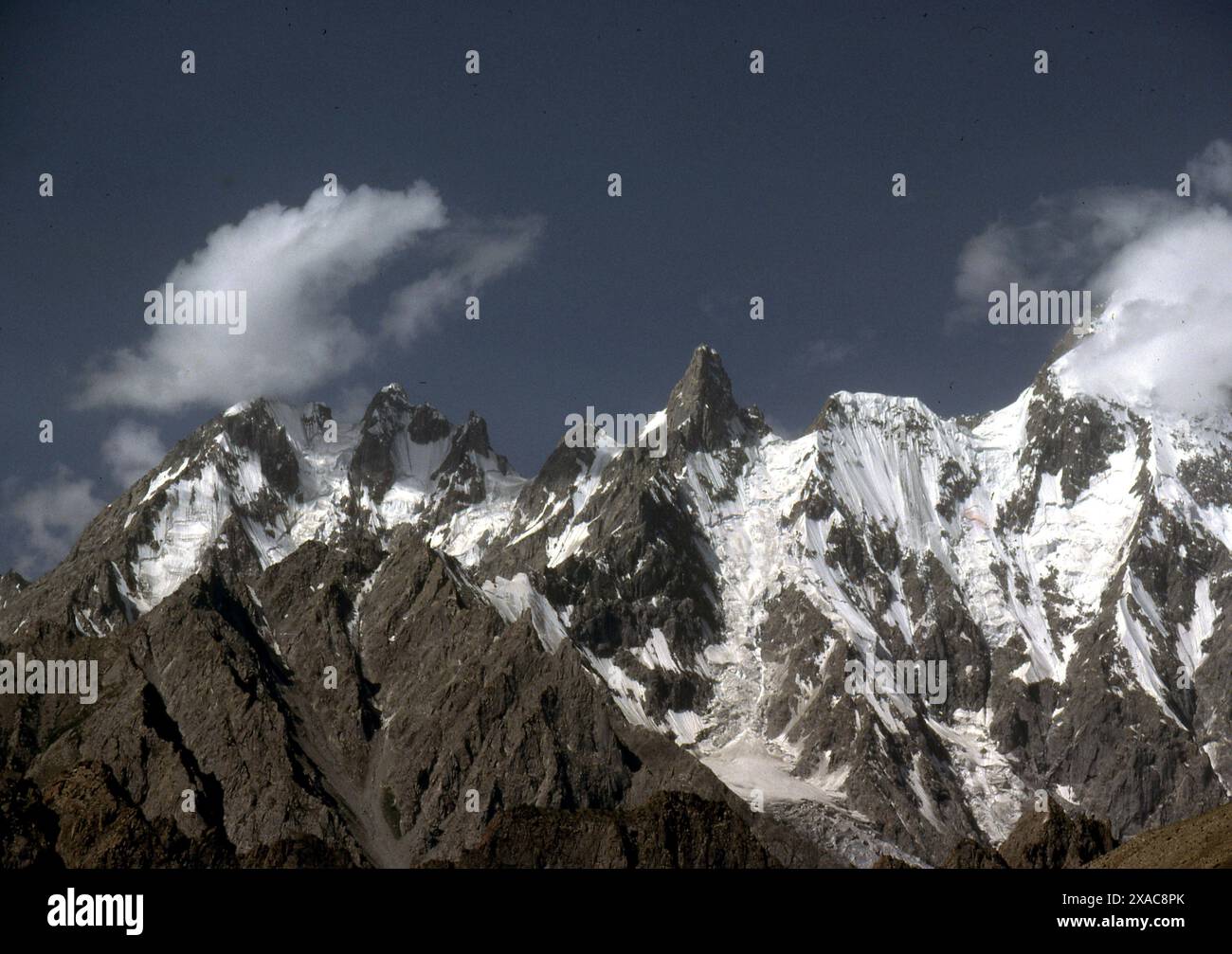 Mountain peaks around Passu, Hunza Valley, North Pakista Stock Photo ...