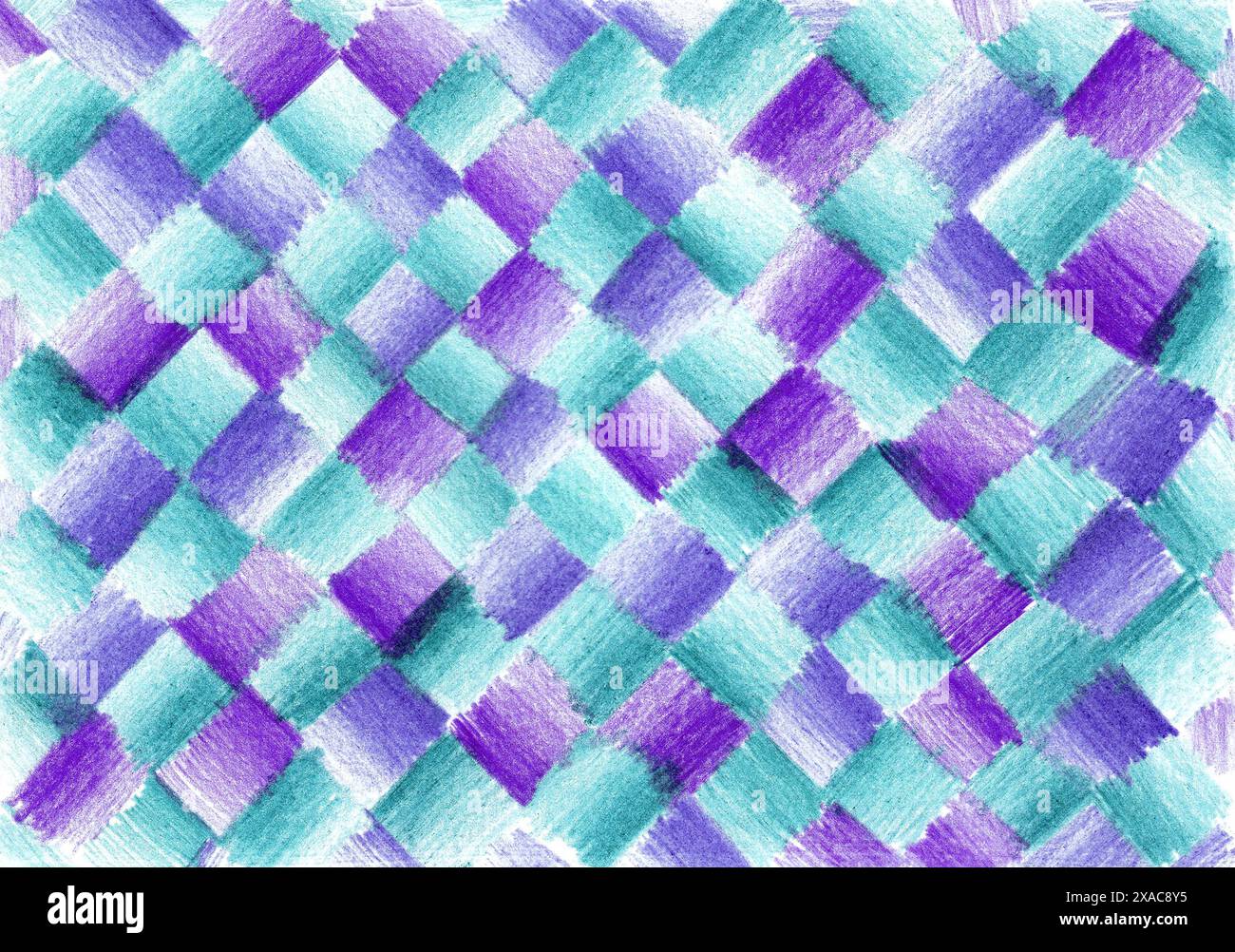 Background is filled with pattern drawn by hand with colored pencils ...