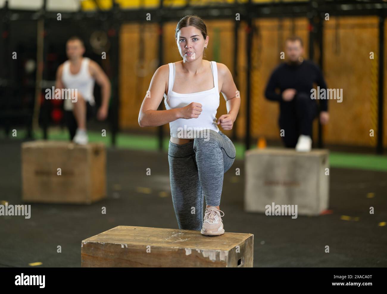 Box step gym hi-res stock photography and images - Alamy