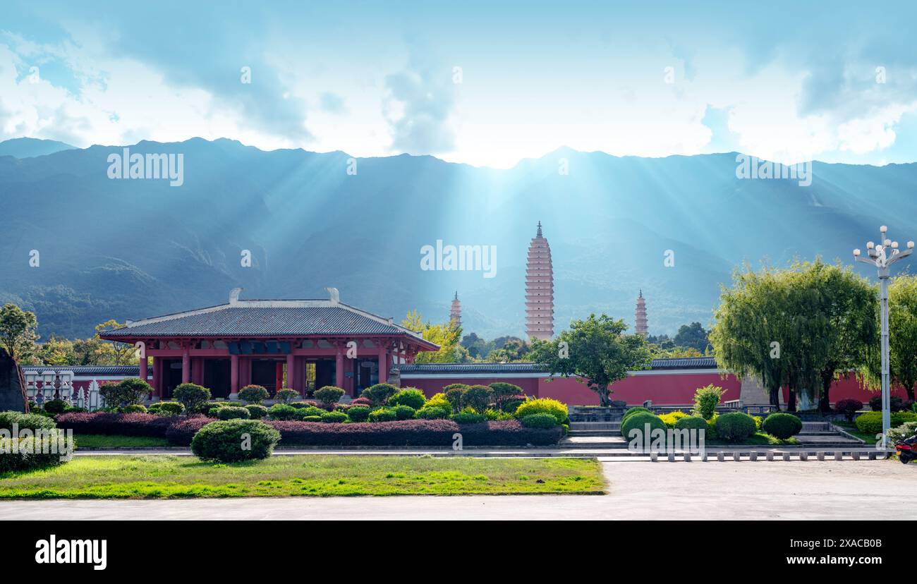 The Three Pagodas of Chongsheng Temple near Dali Old Town, Yunnan ...