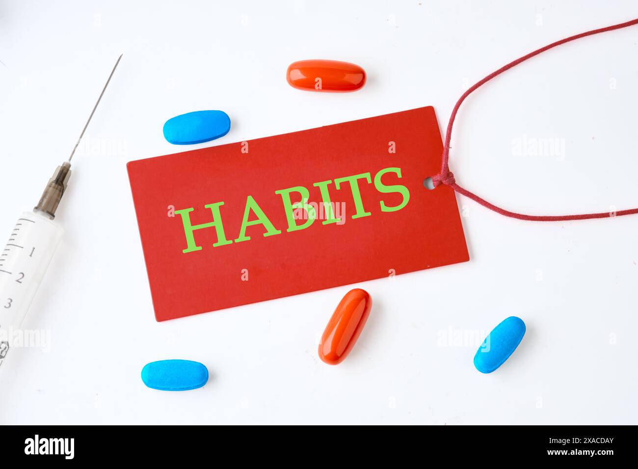 Concept HABITS. Habit planning and lifestyle concept, Copy space ...