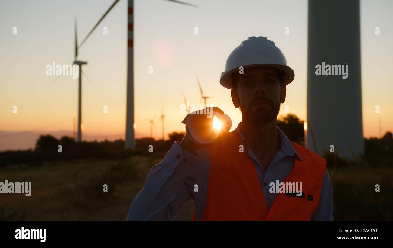 Man Works For A Renewable Energy Stock Photo - Alamy