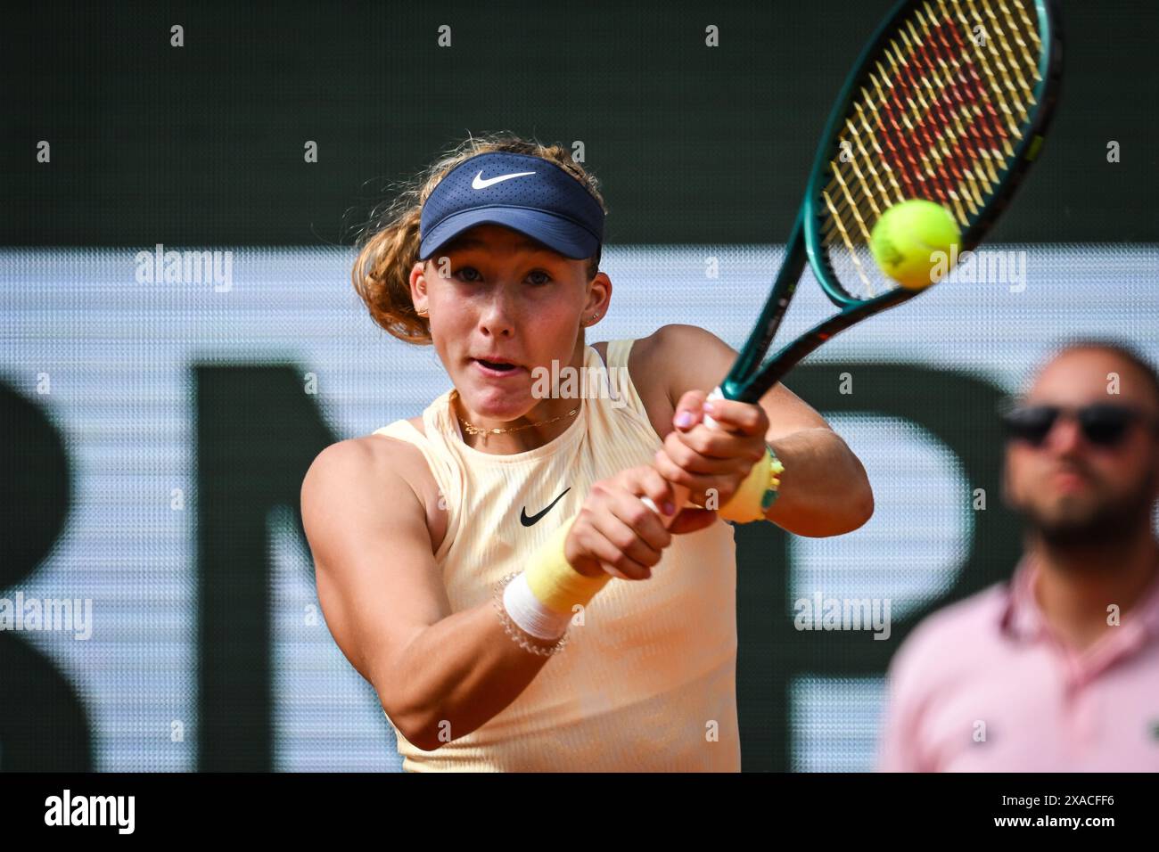 Mirra ANDREEVA of Russia during the eleventh day of Roland-Garros 2024 ...