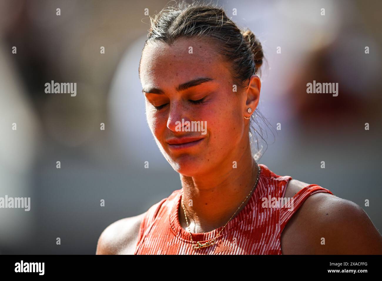 Aryna SABALENKA of Belarus during the eleventh day of Roland-Garros ...