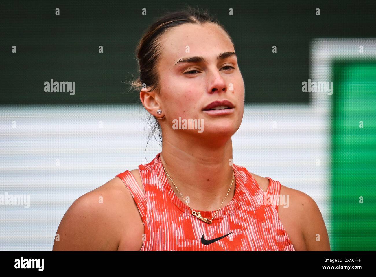 Aryna SABALENKA of Belarus during the eleventh day of Roland-Garros ...