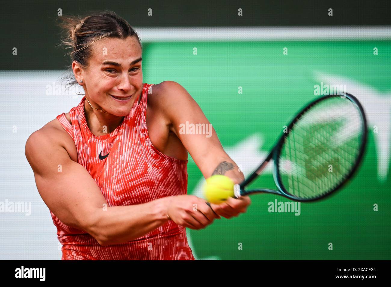 Aryna SABALENKA of Belarus during the eleventh day of Roland-Garros ...