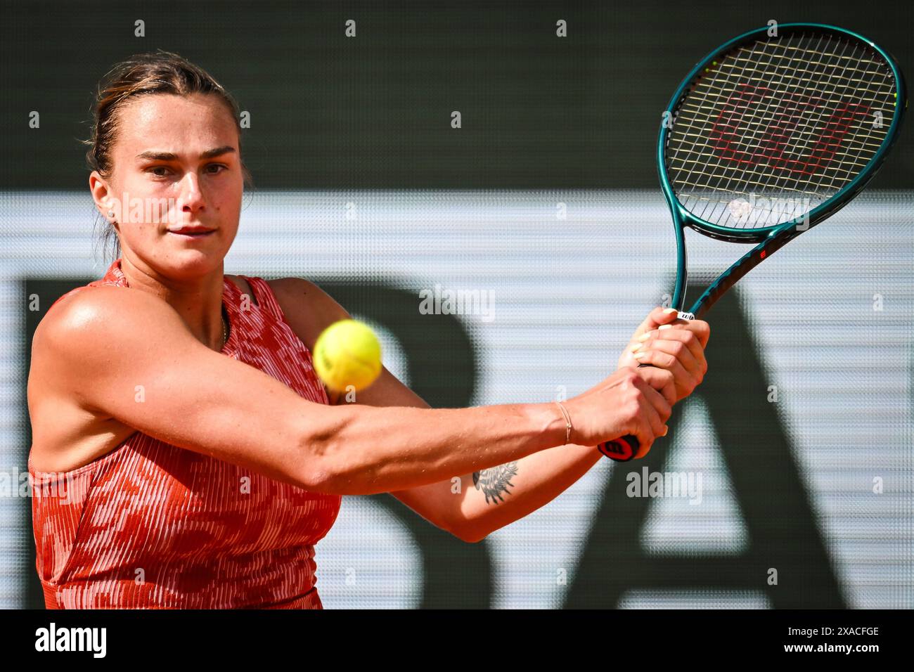Aryna SABALENKA of Belarus during the eleventh day of Roland-Garros ...