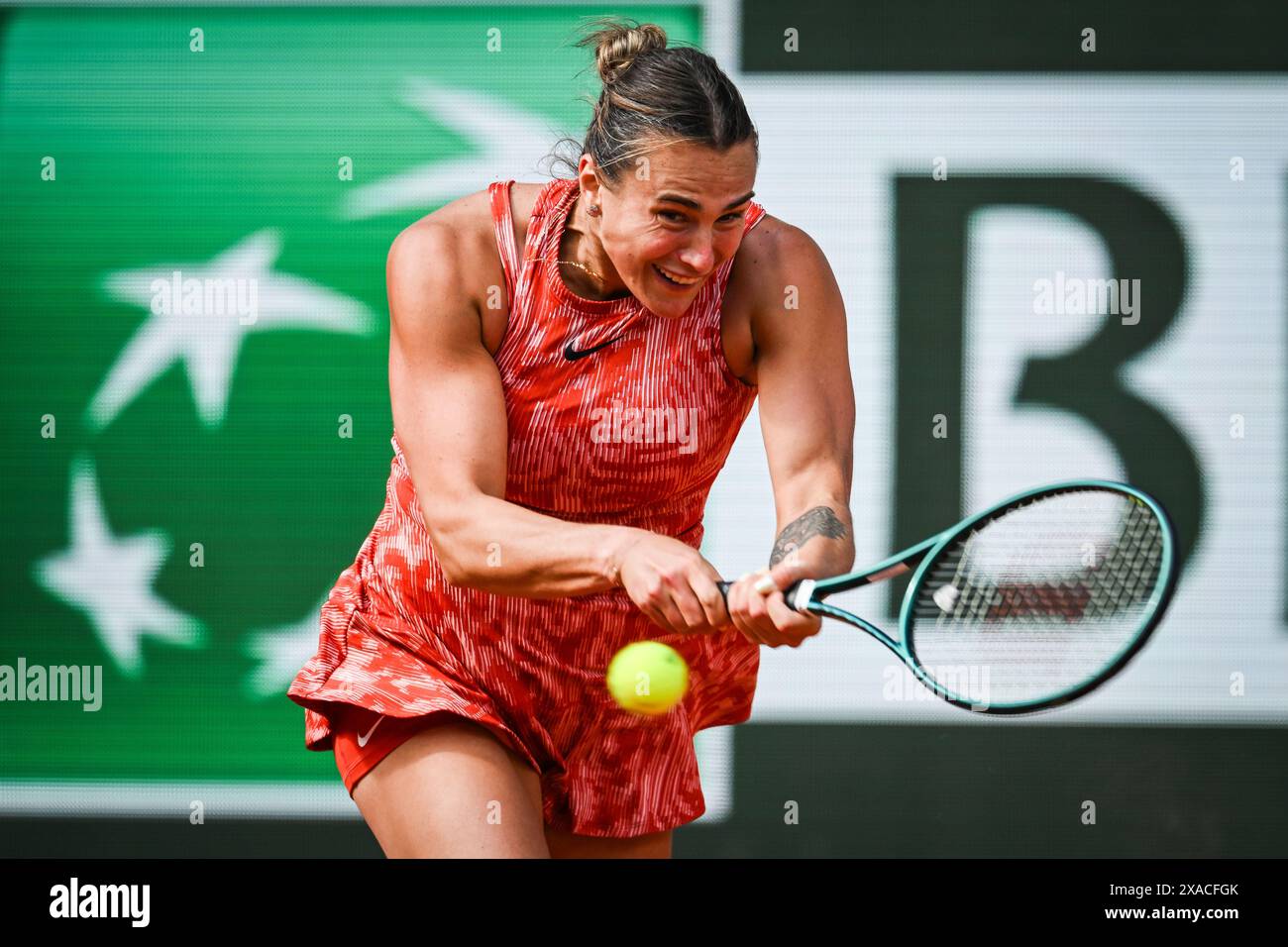 Aryna SABALENKA of Belarus during the eleventh day of Roland-Garros ...