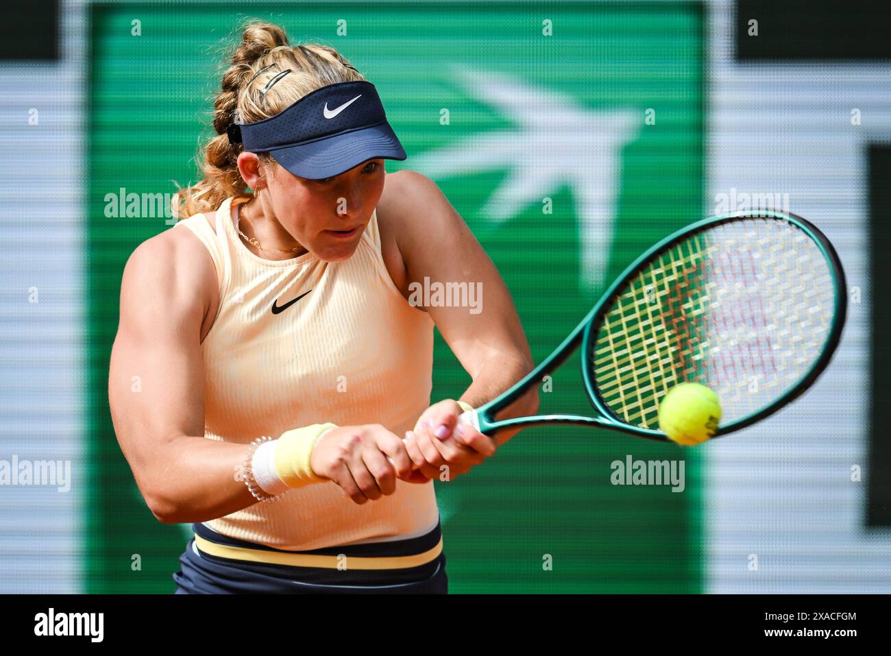 Mirra ANDREEVA of Russia during the eleventh day of Roland-Garros 2024 ...