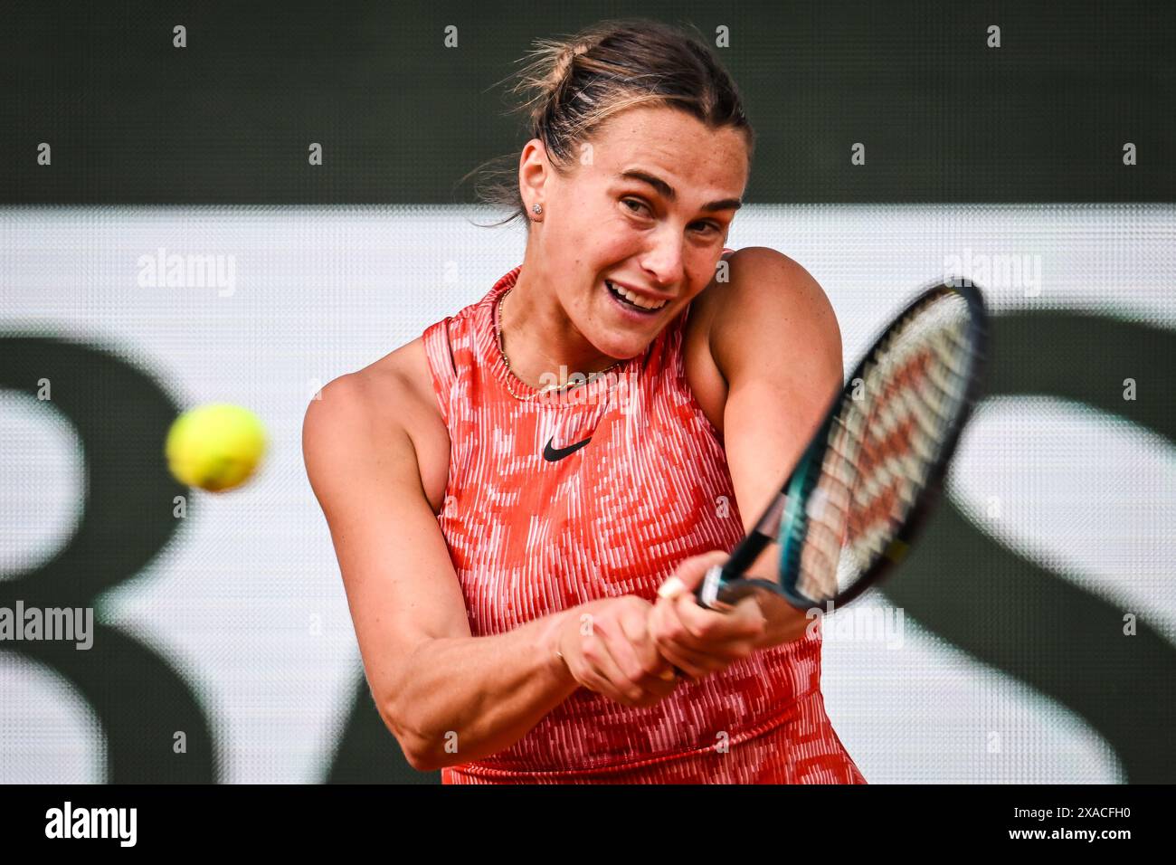 Aryna SABALENKA of Belarus during the eleventh day of Roland-Garros ...