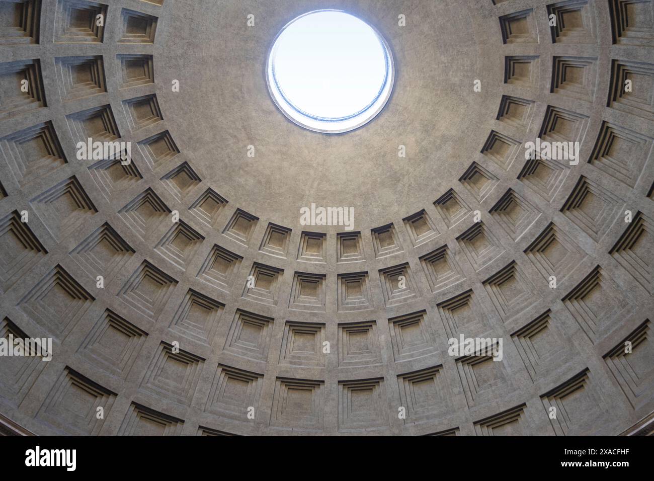 Rome pantheon open dome detail. Architecture landmark in Italy Stock ...
