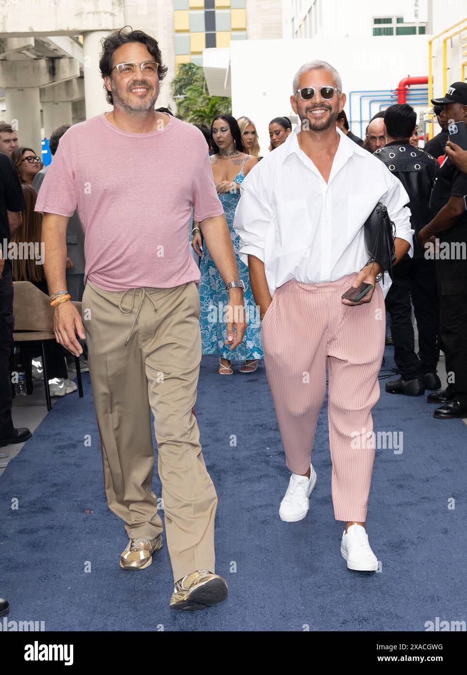 MIAMI, FLORIDA - JUNE 05: (R) Rodner Figueroa and Ernesto Mathies ...
