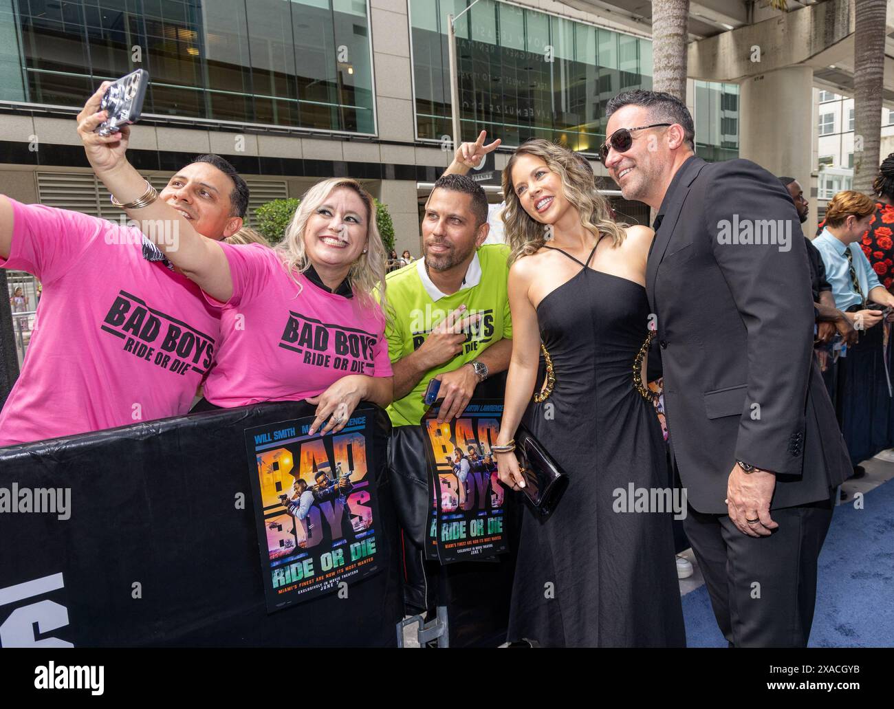 MIAMI, FLORIDA - JUNE 05: Ximena Duque and Jay Adkins attend the "Bad ...