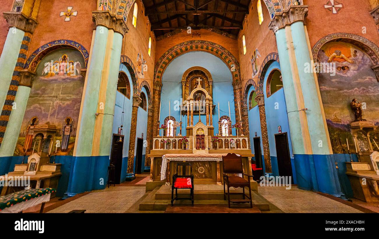 Colourful interior of the Cathedral of St. Mary, Wau, Western Bahr el ...