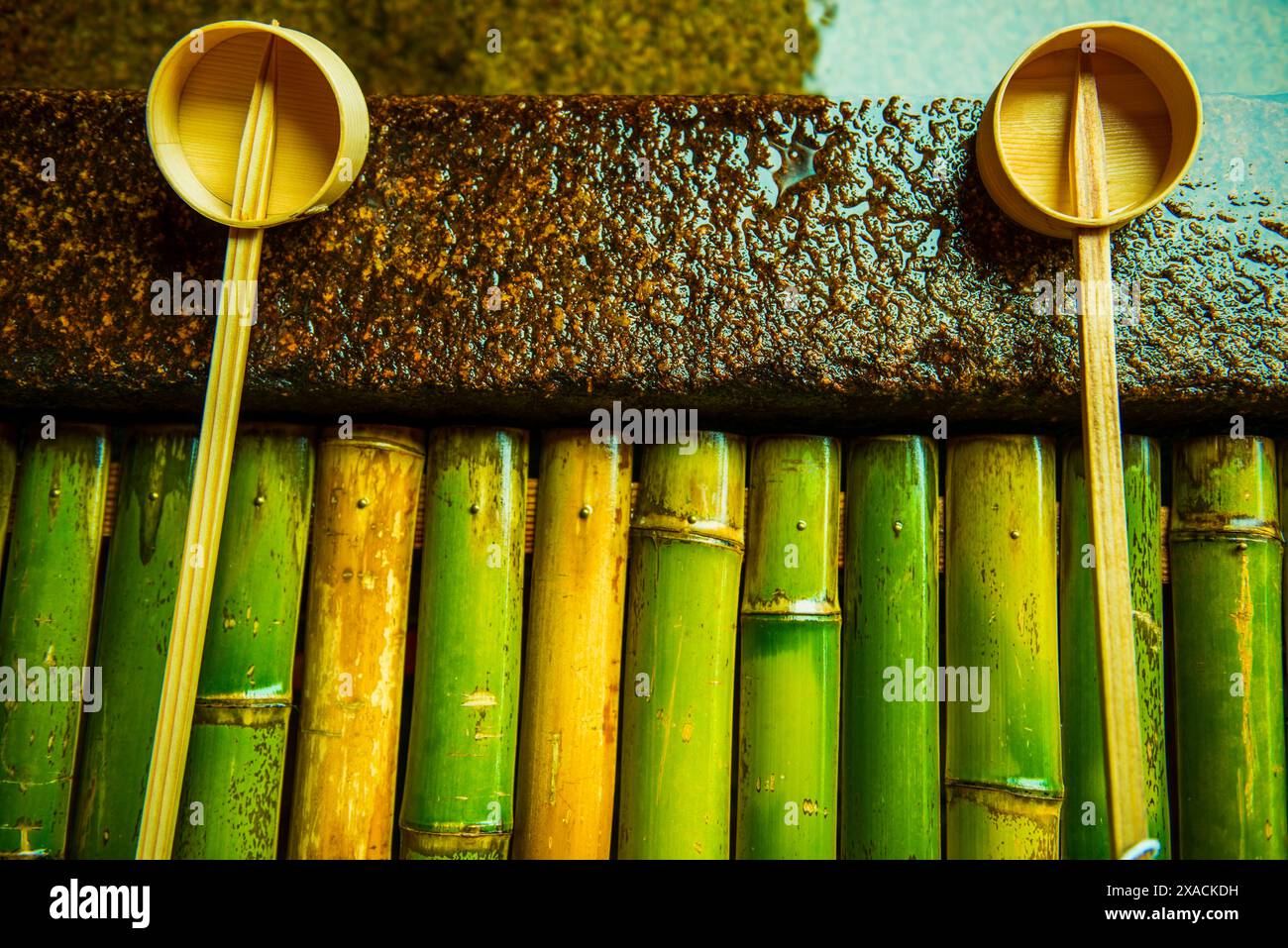 Water bowls in the Itsukushima Shrine, UNESCO World Heritage Site ...