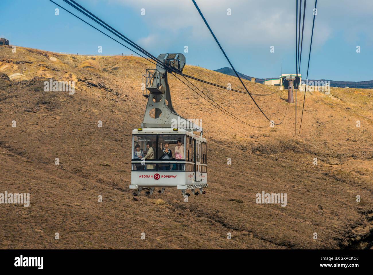Funicular on Mount Aso, Kyushu, Japan, Asia Copyright: MichaelxRunkel ...