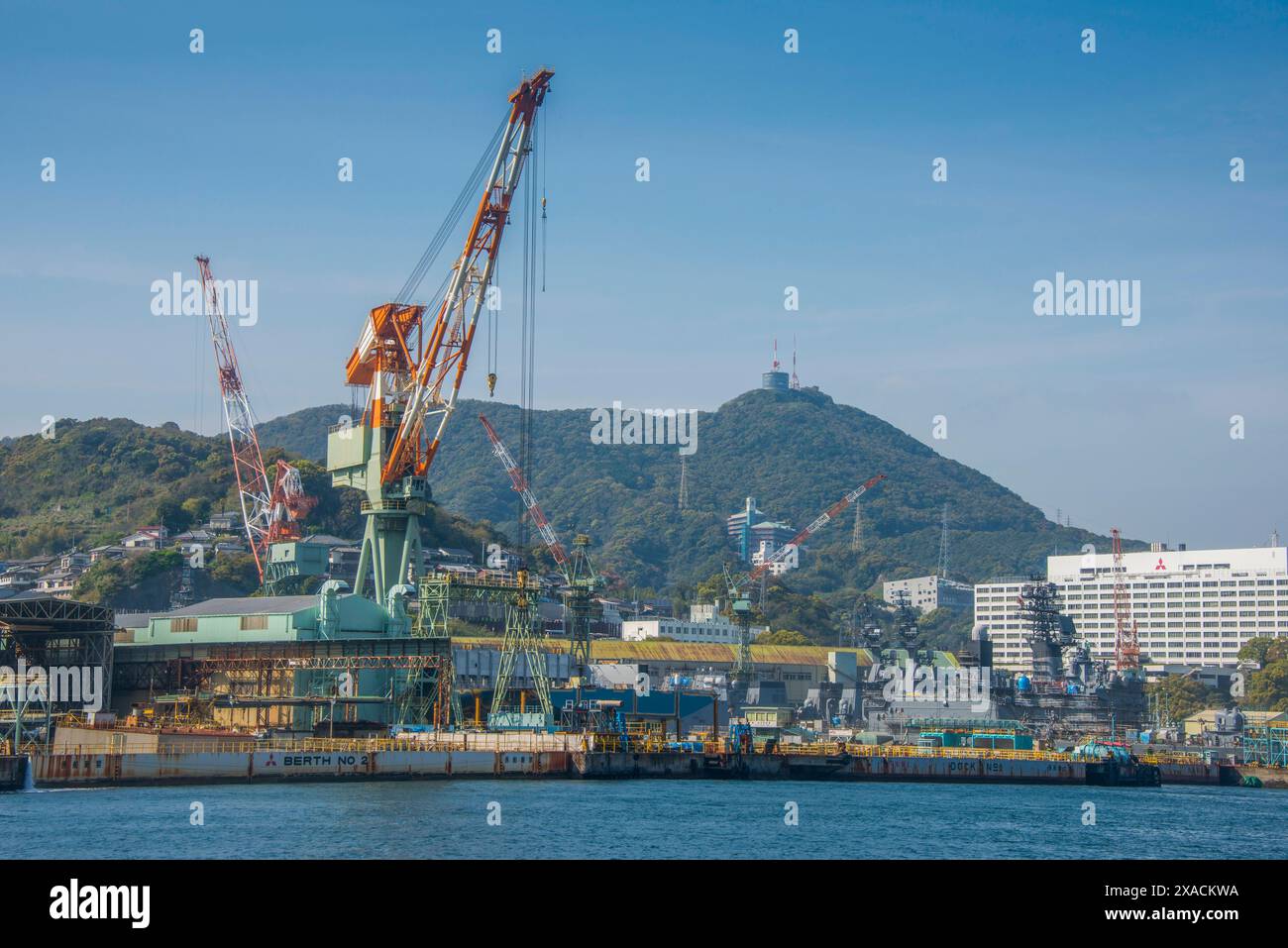 Wharf in the harbour of Nagasaki, Kyushu, Japan, Asia Copyright ...