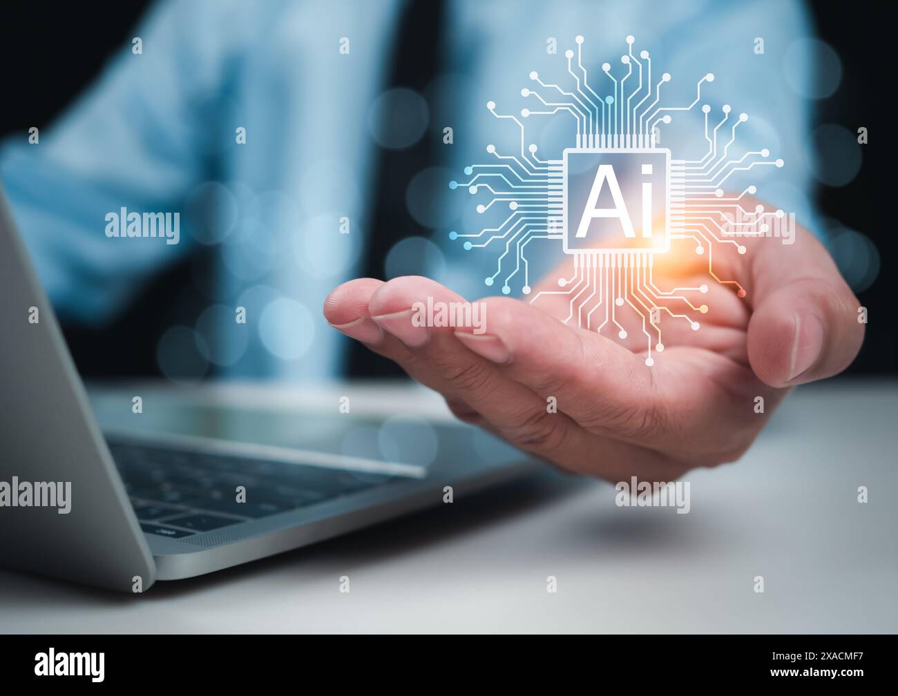 Ai assistant coding businessman hi-res stock photography and images - Alamy