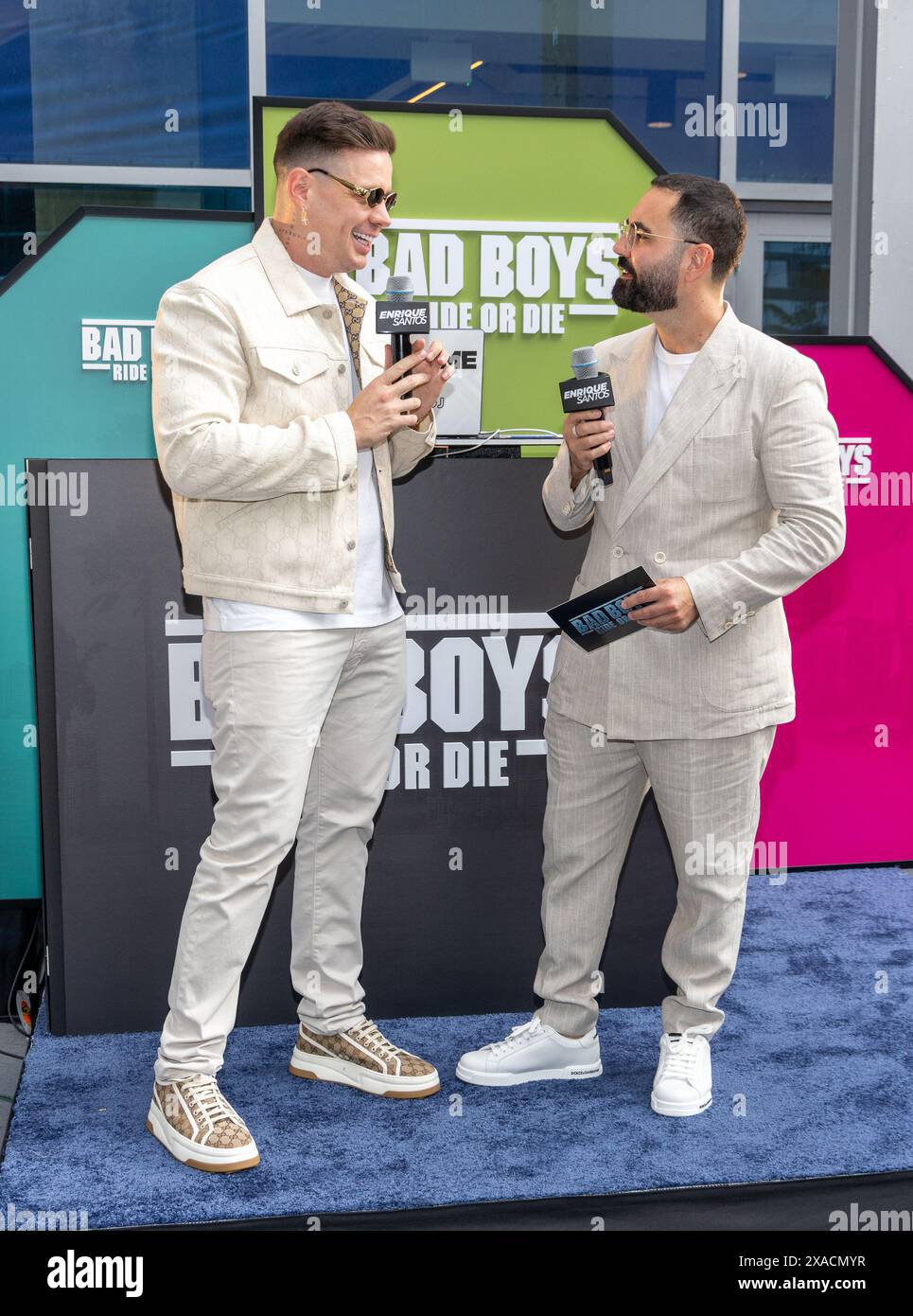 MIAMI, FLORIDA - JUNE 05: Marko and Enrique Santos attend the "Bad Boys ...