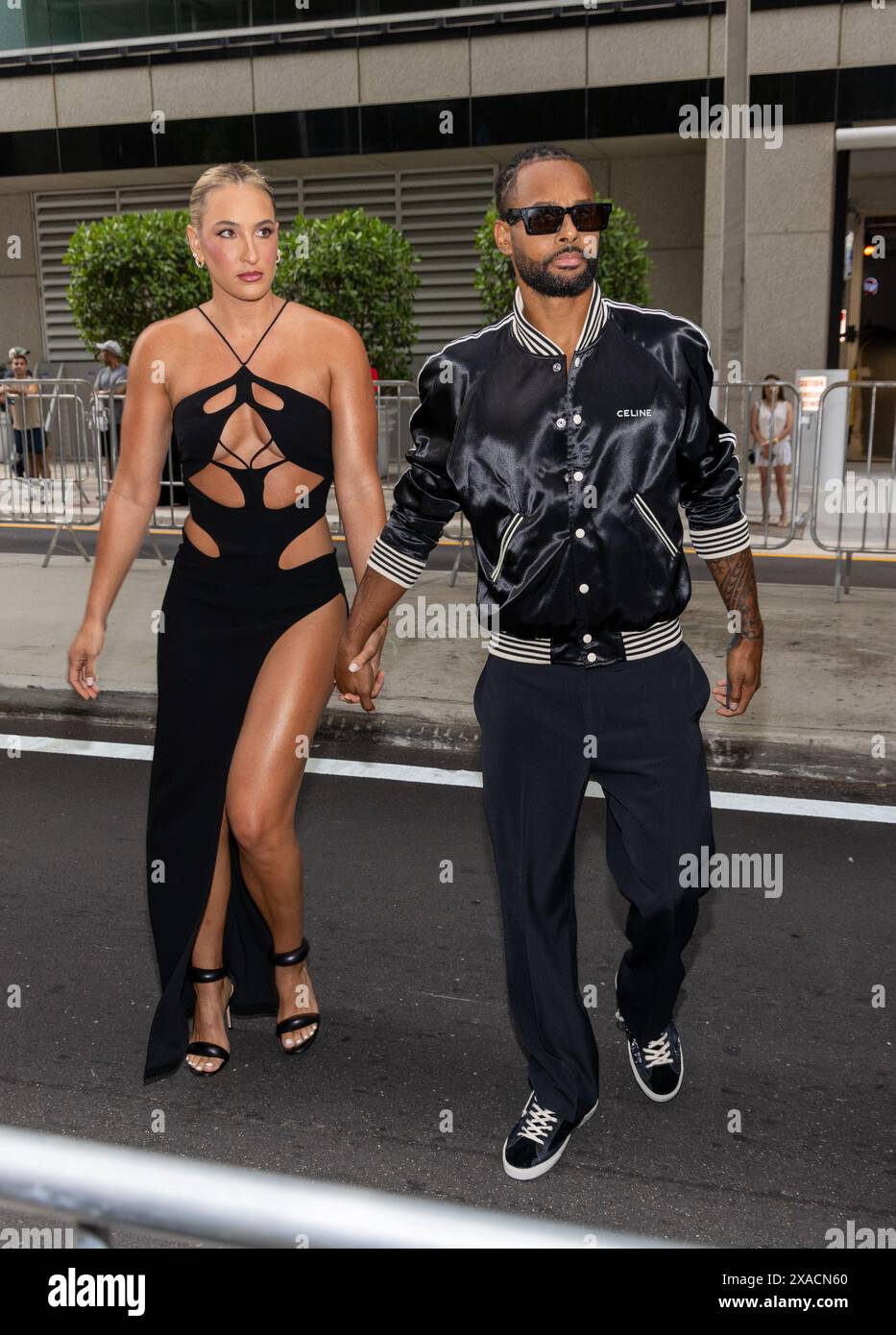 MIAMI, FLORIDA - JUNE 05: Patty Mills and Alyssa Mills attend the "Bad Boys: Ride Or Die" Miami ...