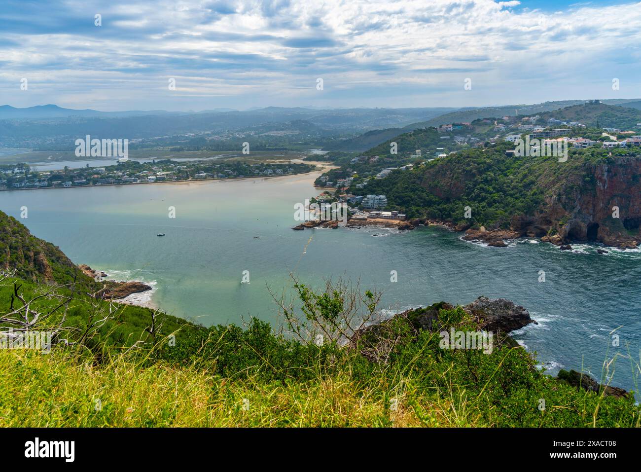 View of the Heads and Knysna River from Featherbed Nature Reserve ...