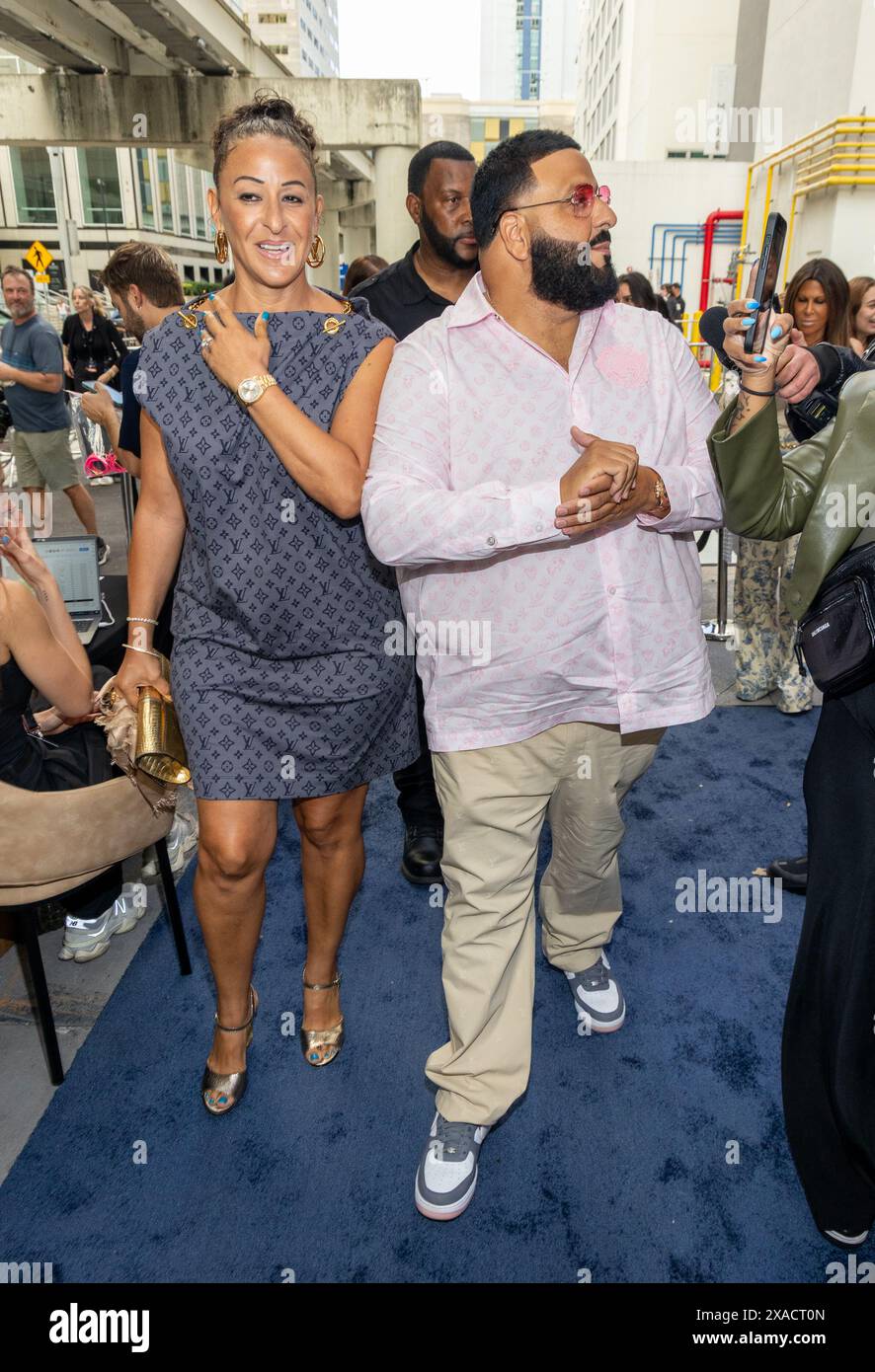 MIAMI, FLORIDA - JUNE 05: Nicole Tuck and DJ Khaled attend the "Bad ...