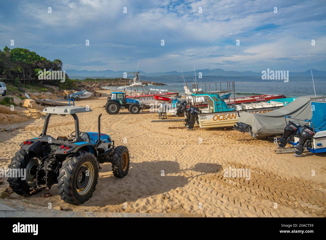 View of boats on Central Beach in Plettenberg Bay, Plettenberg, Garden ...