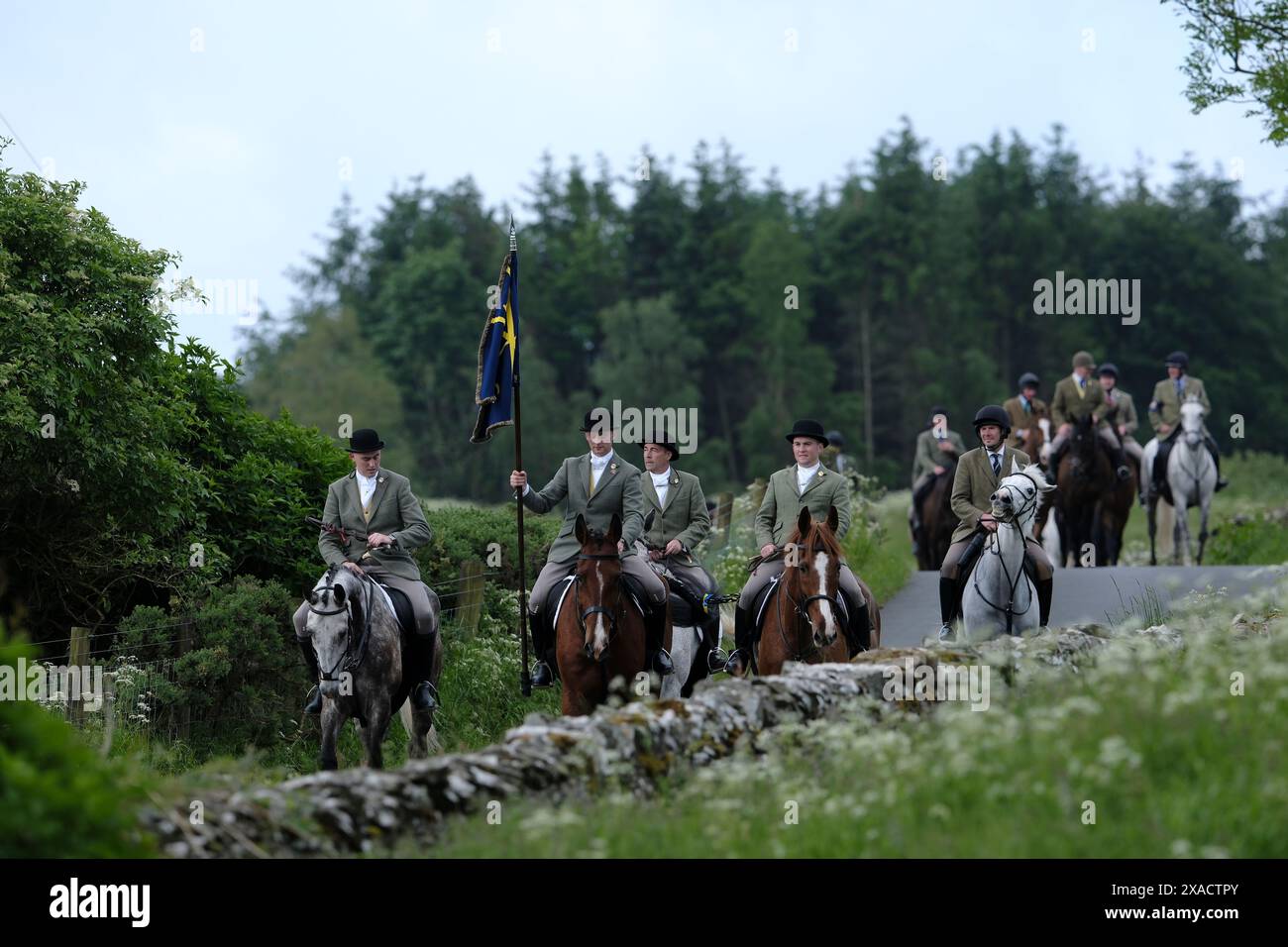 Hawick, UK. 06th June, 2024. Ryan Nichol, Hawick Common Riding Cornet ...