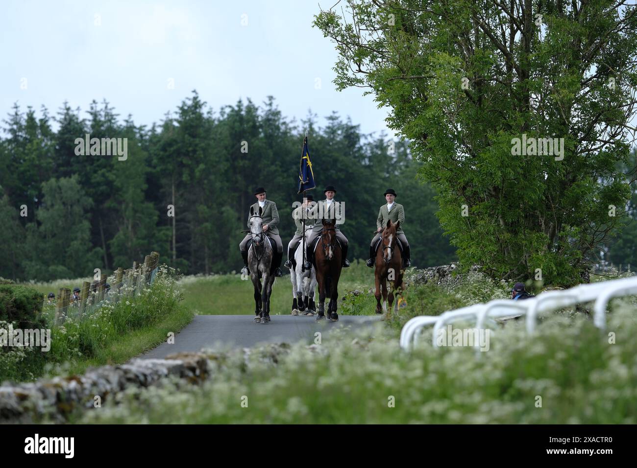 Hawick, UK. 06th June, 2024. Ryan Nichol, Hawick Common Riding Cornet ...
