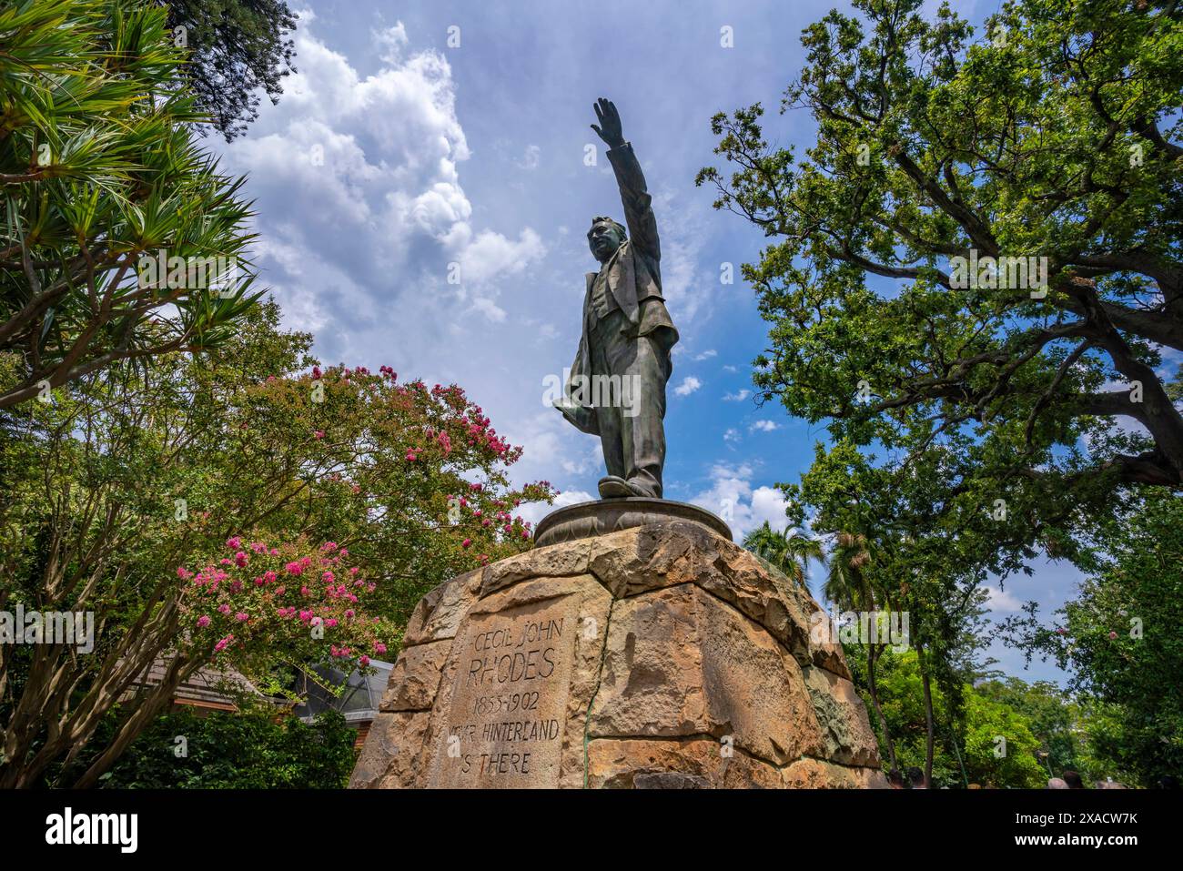 View of Cecil John Rhodes statue in Company s Garden, Cape Town ...
