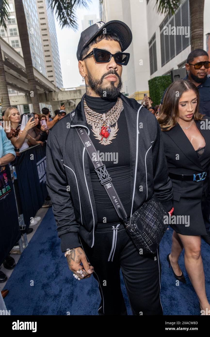 MIAMI, FLORIDA - JUNE 05: Anuel AA attends the "Bad Boys: Ride Or Die ...