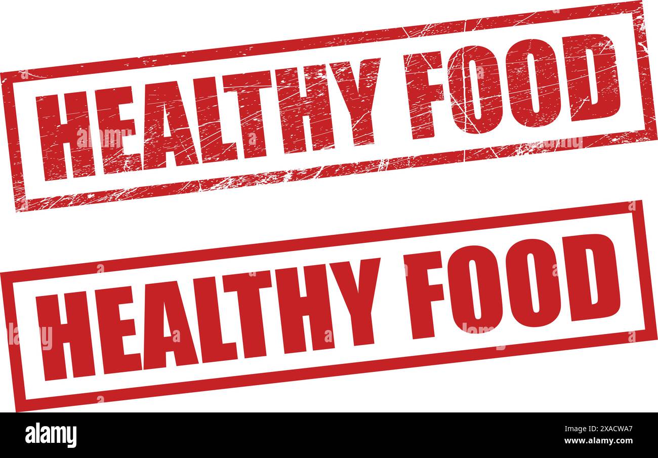 Healthy food stamp, seal vector design Stock Vector Image & Art - Alamy