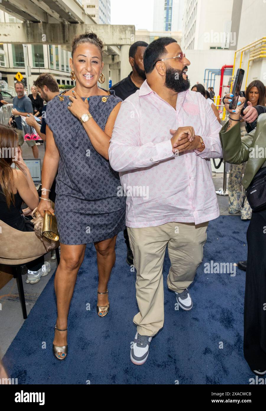 MIAMI, FLORIDA - JUNE 05: Nicole Tuck and DJ Khaled attend the "Bad ...