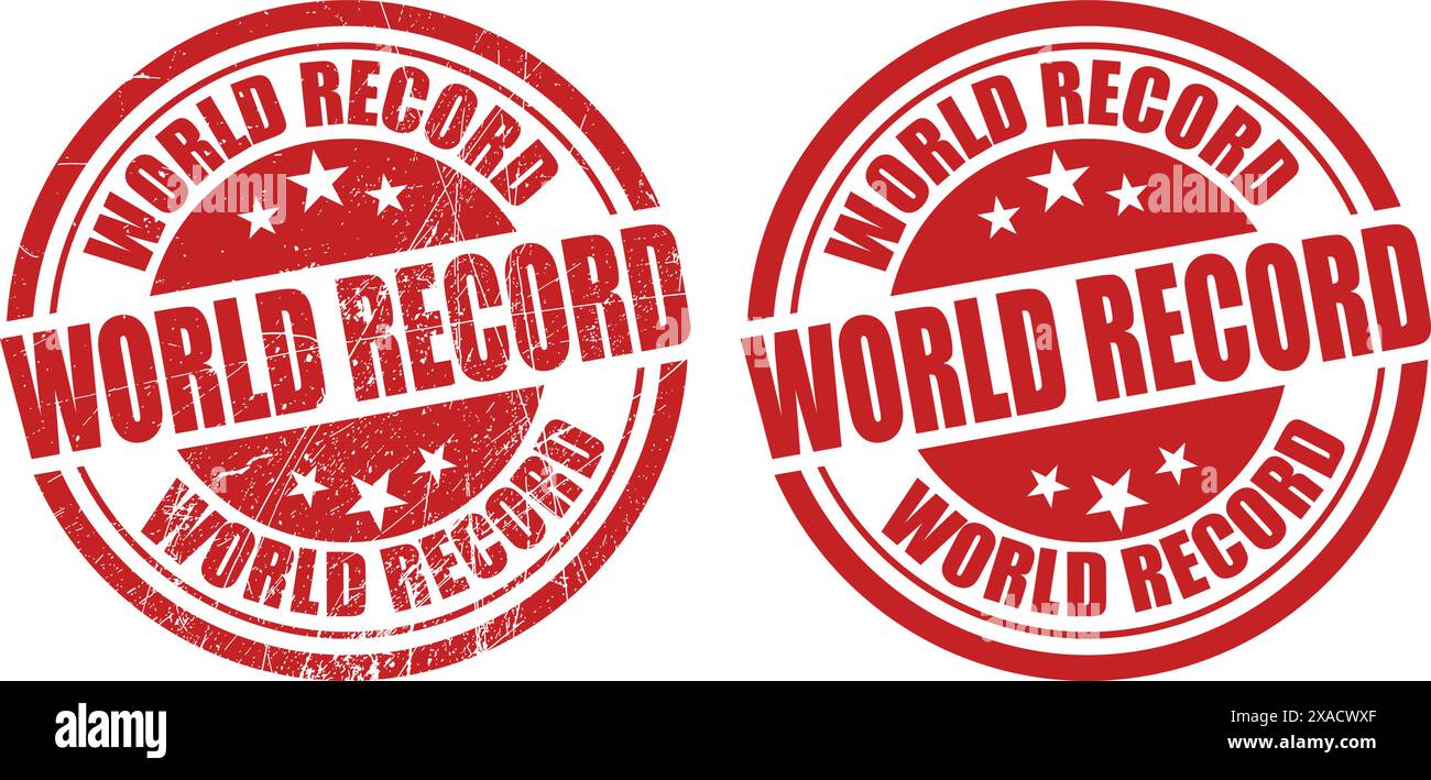 World record stamp Stock Vector Images - Alamy