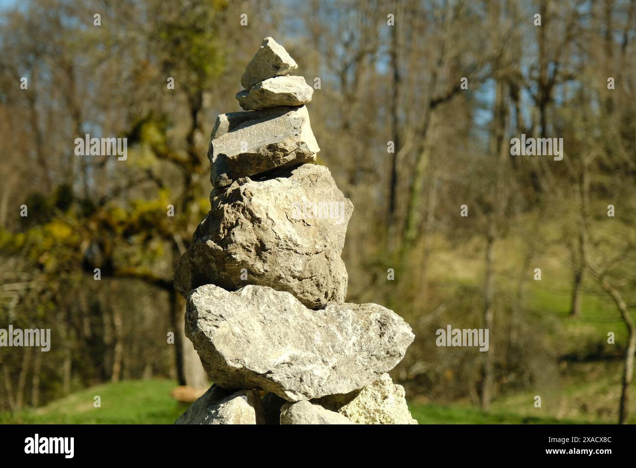 Pile of stones on a mountain top hi-res stock photography and images ...