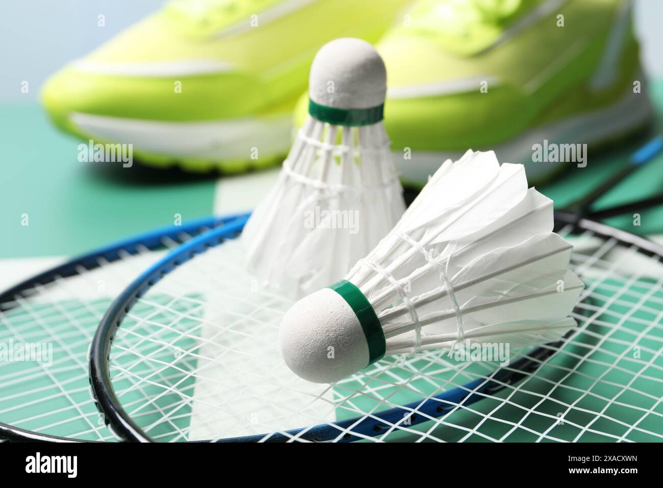 Badminton court equipment hi-res stock photography and images - Alamy