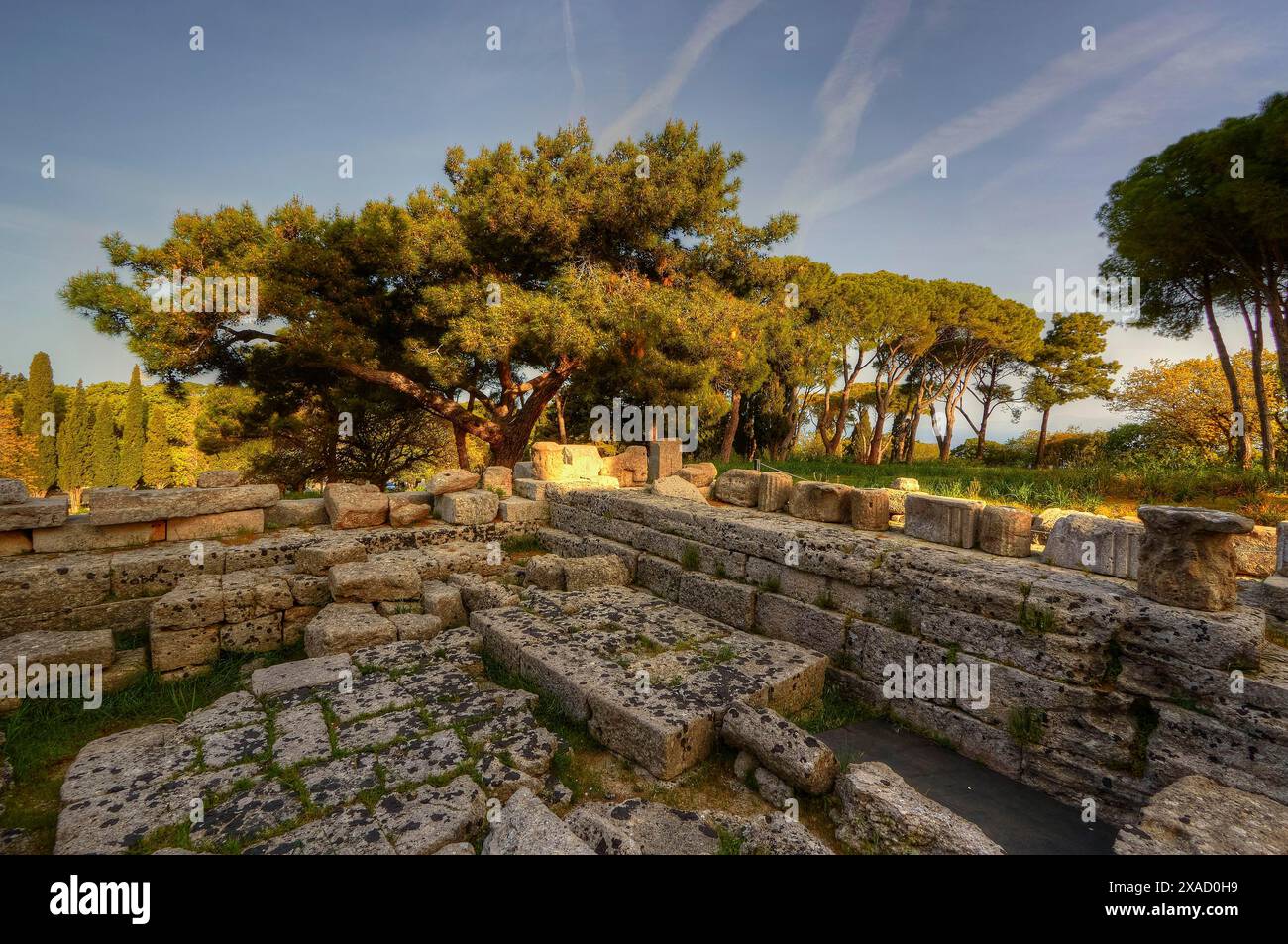 HDR Photo, Remains of Athena Polias Temple, Ancient stone ruins ...
