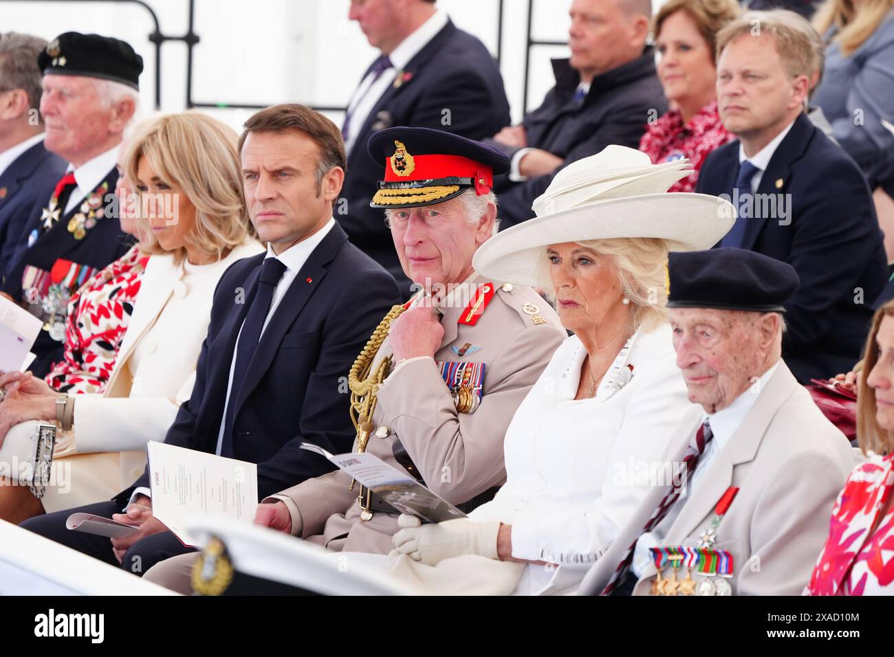 French President Emmanuel Macron with wife Brigitte and King Charles ...