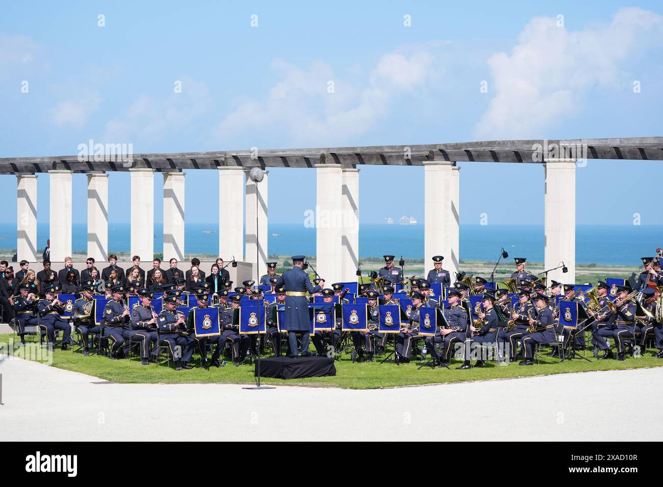 A Band of the Royal Air Force Regiment plays during the UK national ...