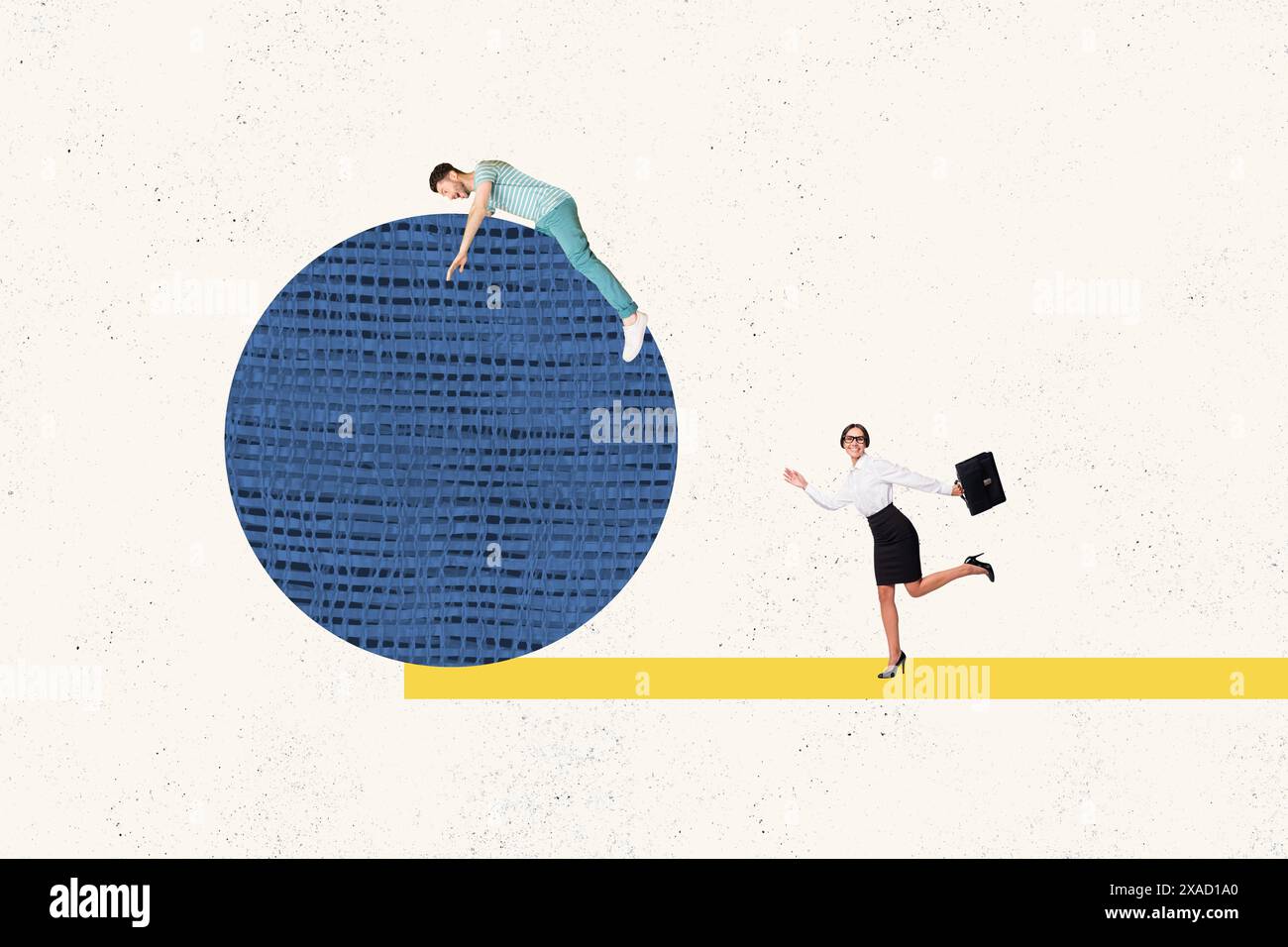 Composite artwork 3D sketch image photo collage of beige color backdrop ...