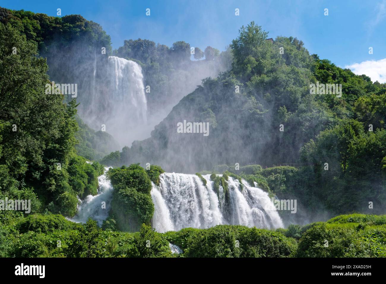 The Cascata delle Marmore, the Marble Falls, is a three-part waterfall ...