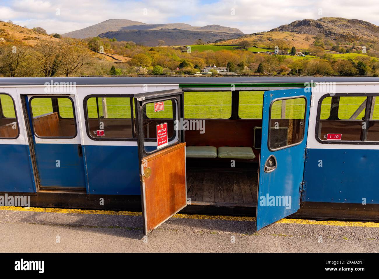 A stationary carriage of the Ravenglass-Eskdale narrow-gauge steam ...