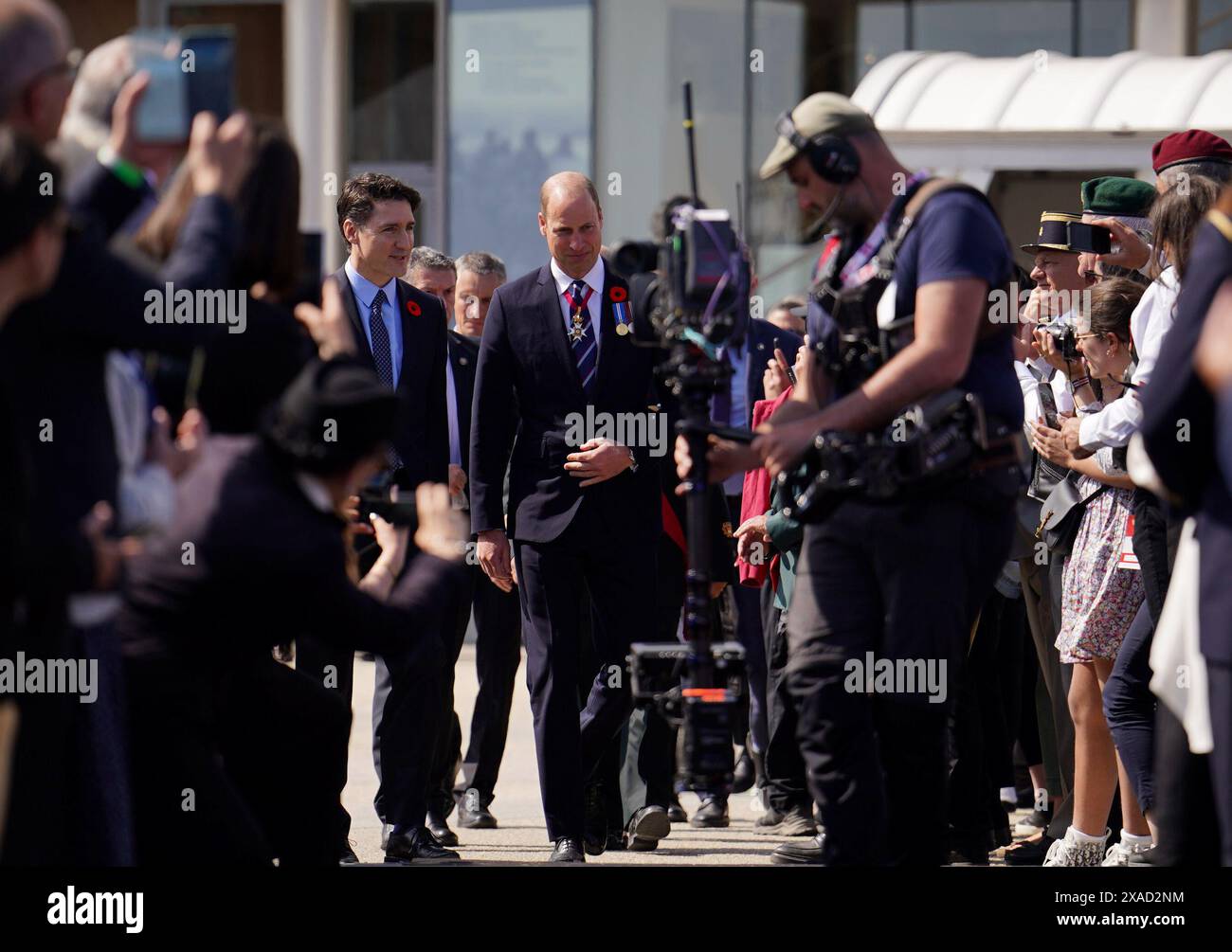 The Prince of Wales and Canadian Prime Minister Justin Trudeau at the ...
