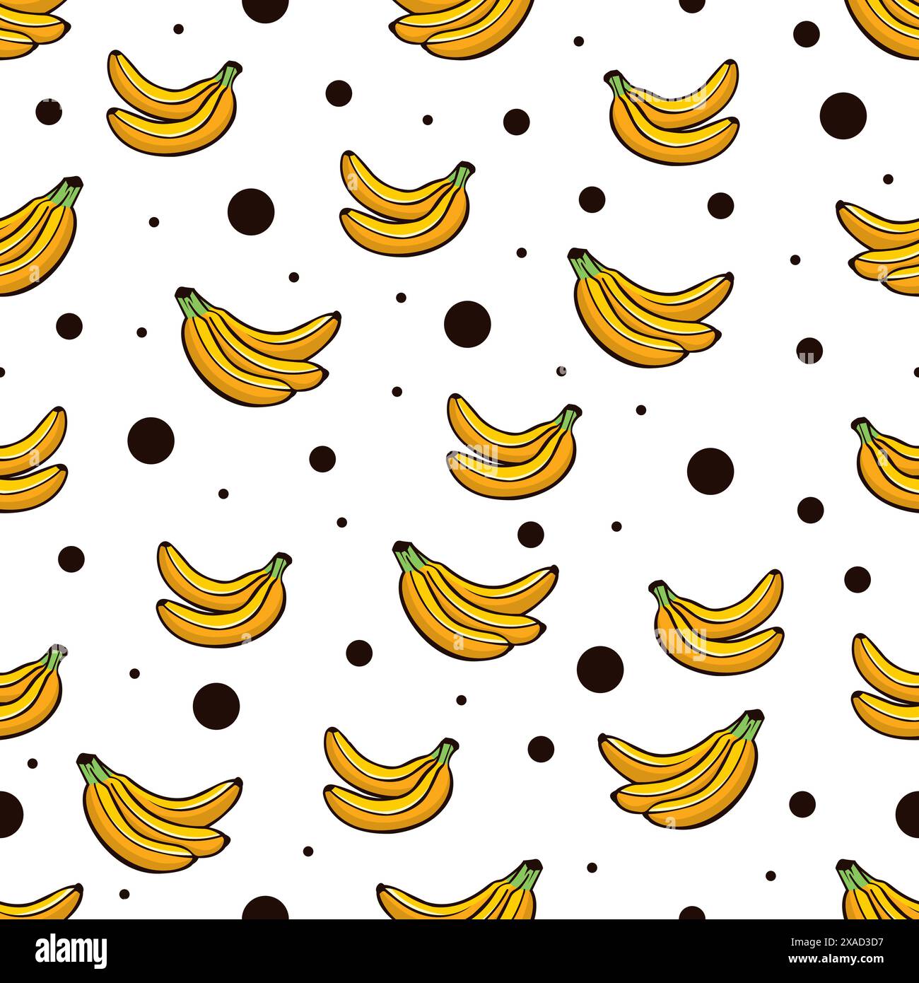 beautiful seamless repeat banana. Banana Background Vector Stock Vector ...