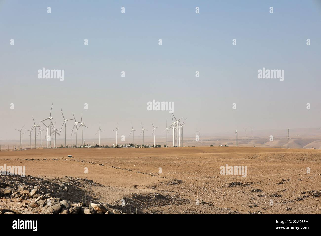 Wind turbines in desert blue hi-res stock photography and images - Alamy