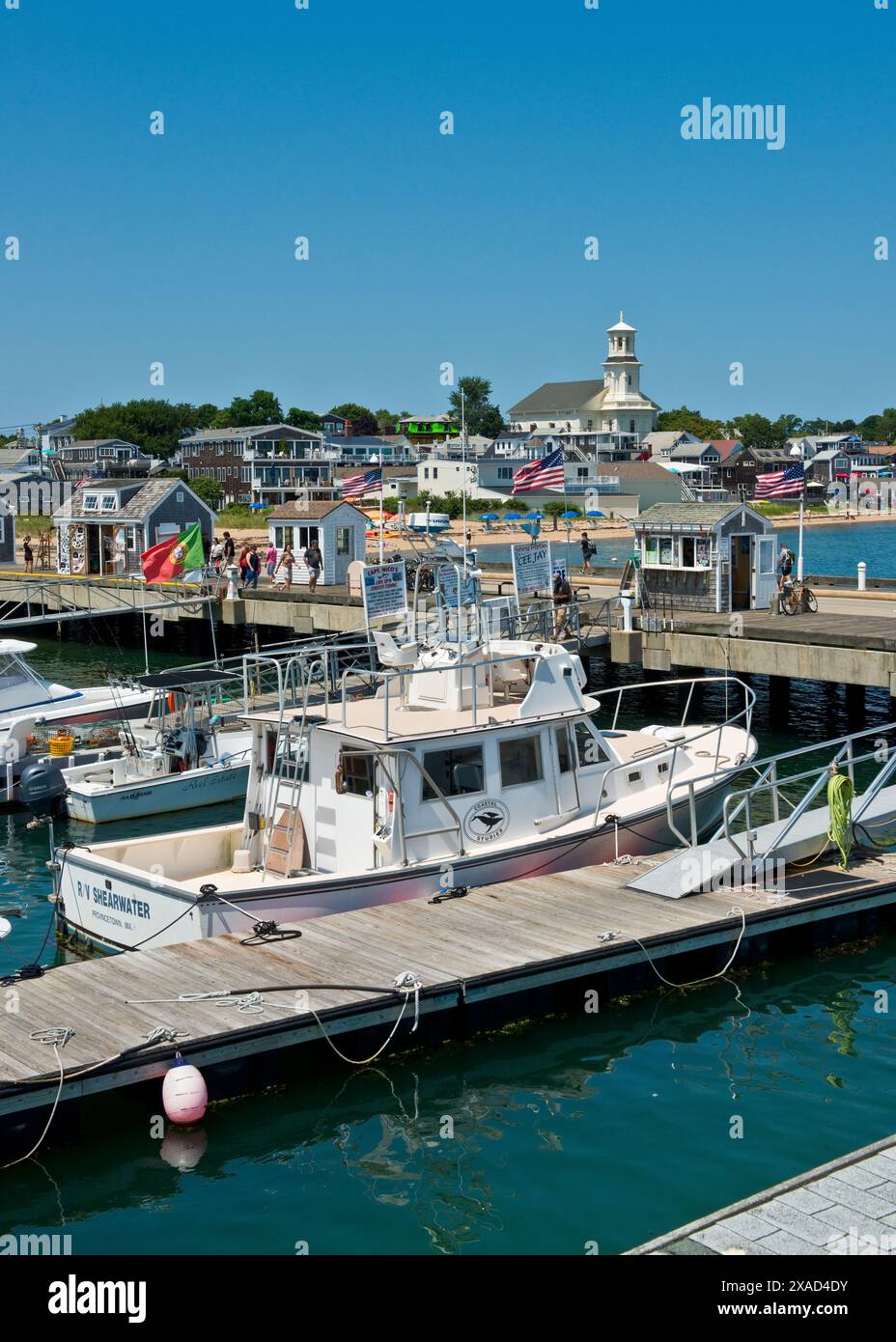 Boats in harbor. Provincetown, Cape Cod, Massachusetts, United Strates ...