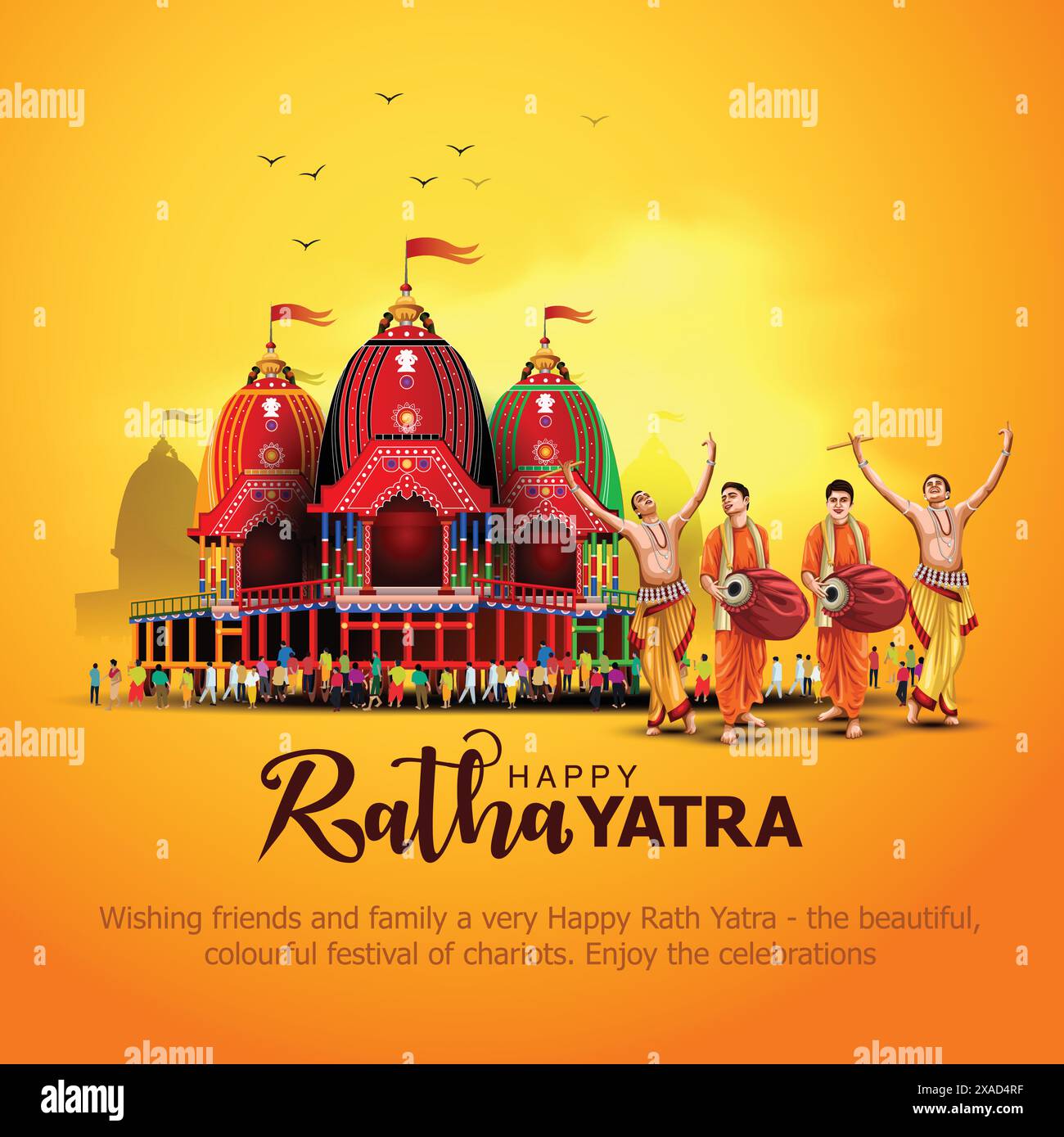 Indian festival Ratha Yatra of Lord Jagannath, Balabhadra and Subhadra ...