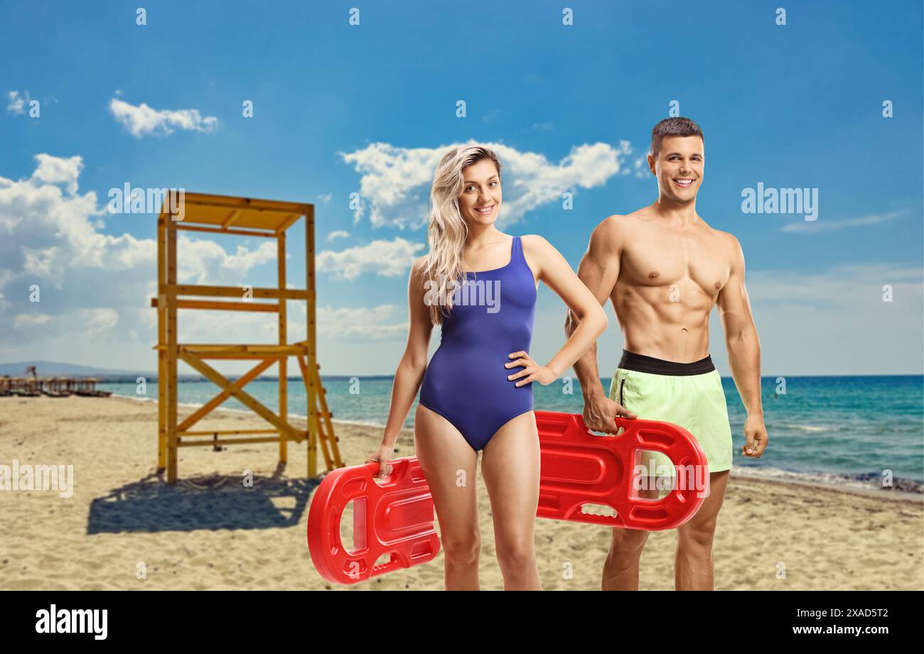 Professional beach lifeguard standing hi-res stock photography and images - Alamy